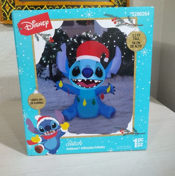Disney | Holiday | 32 Disney Lilo Stitch Christmas Santa Inflatable Nib ...